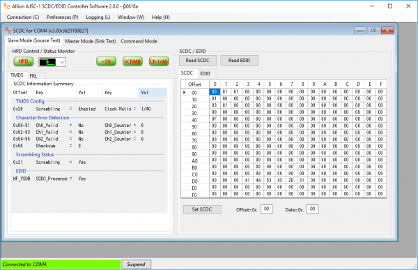 Using Allion’s AJSC-1 EDID/SCDC Controller to Test HDMI Source Devices ...
