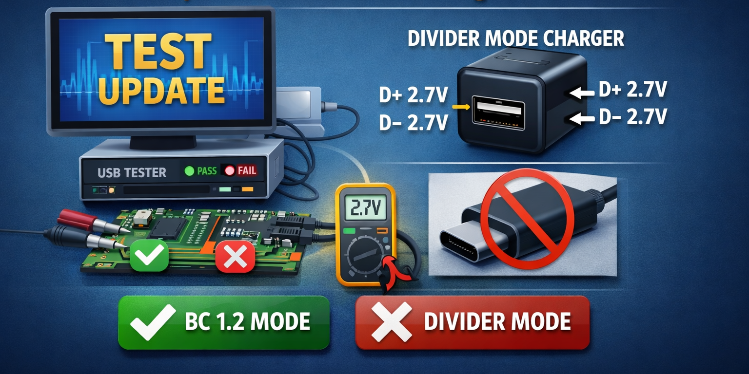 BC 1.2 DCPテスト手順の改定とDivider Mode対応製品への影響 - 認証試験.com
